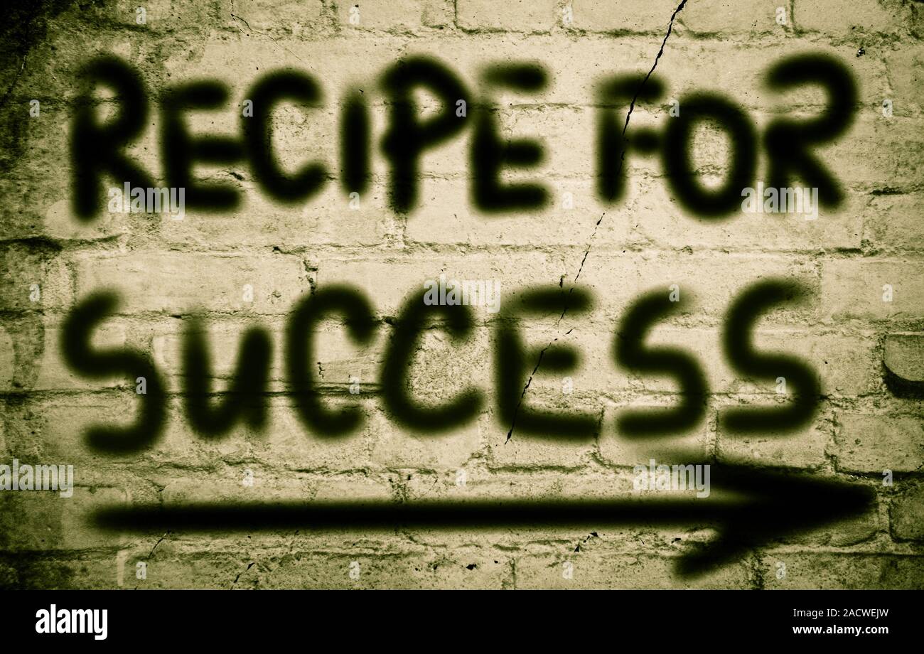 Recipe For Success Concept Stock Photo - Alamy