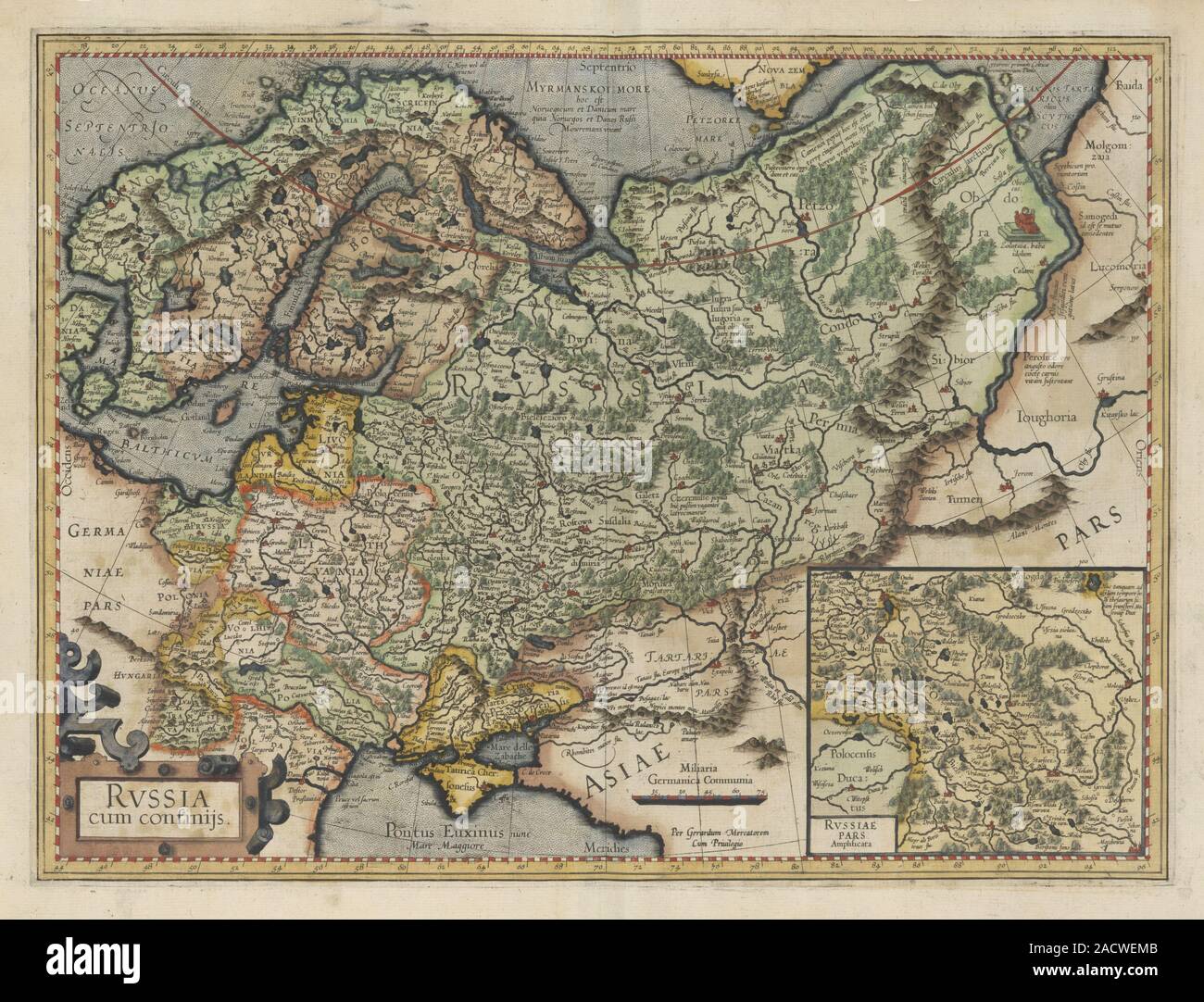 Russia, Map of Russia. Image taken from Atlas sive cosmographicae ...