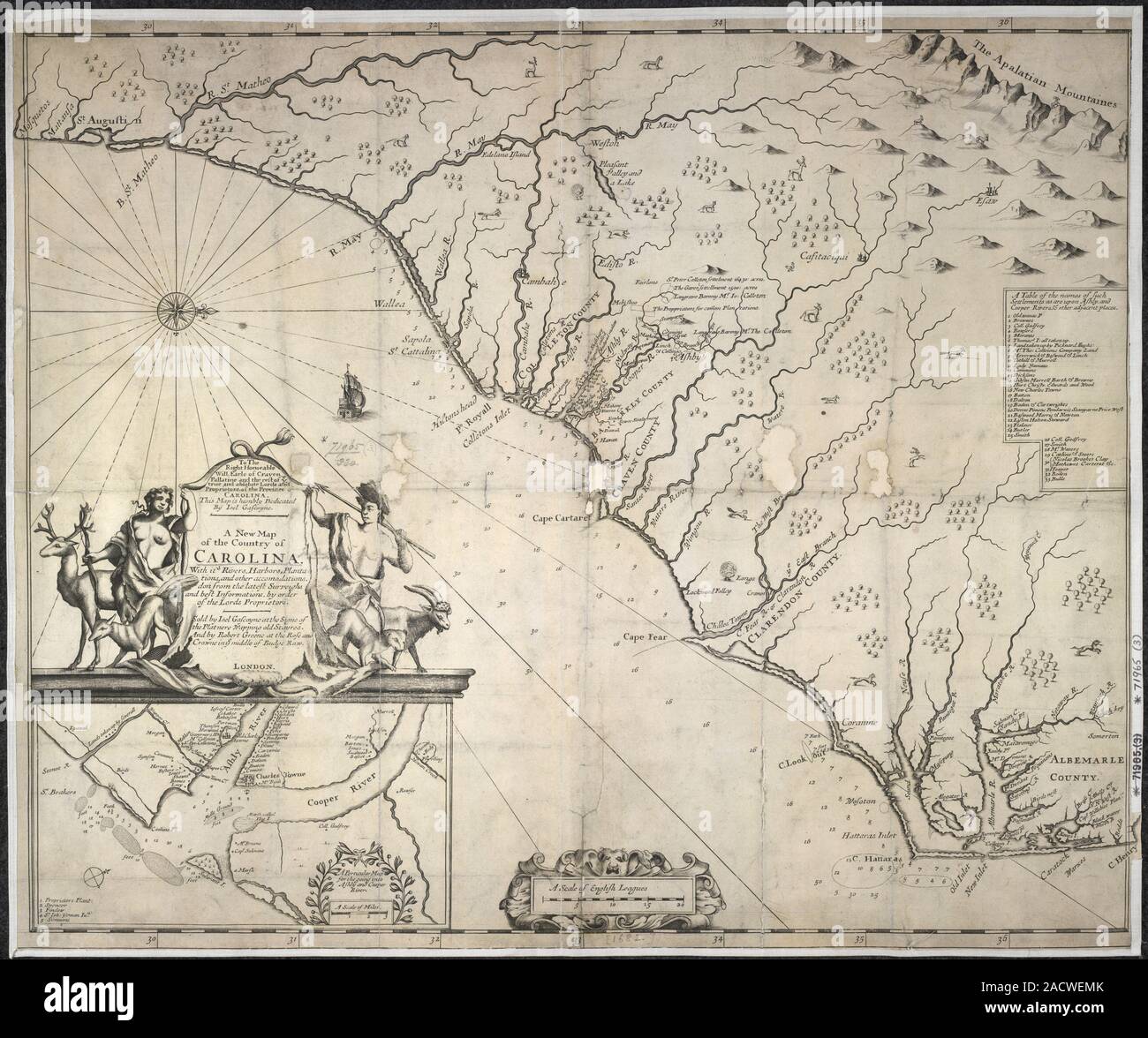 A map of Carolina Stock Photo - Alamy