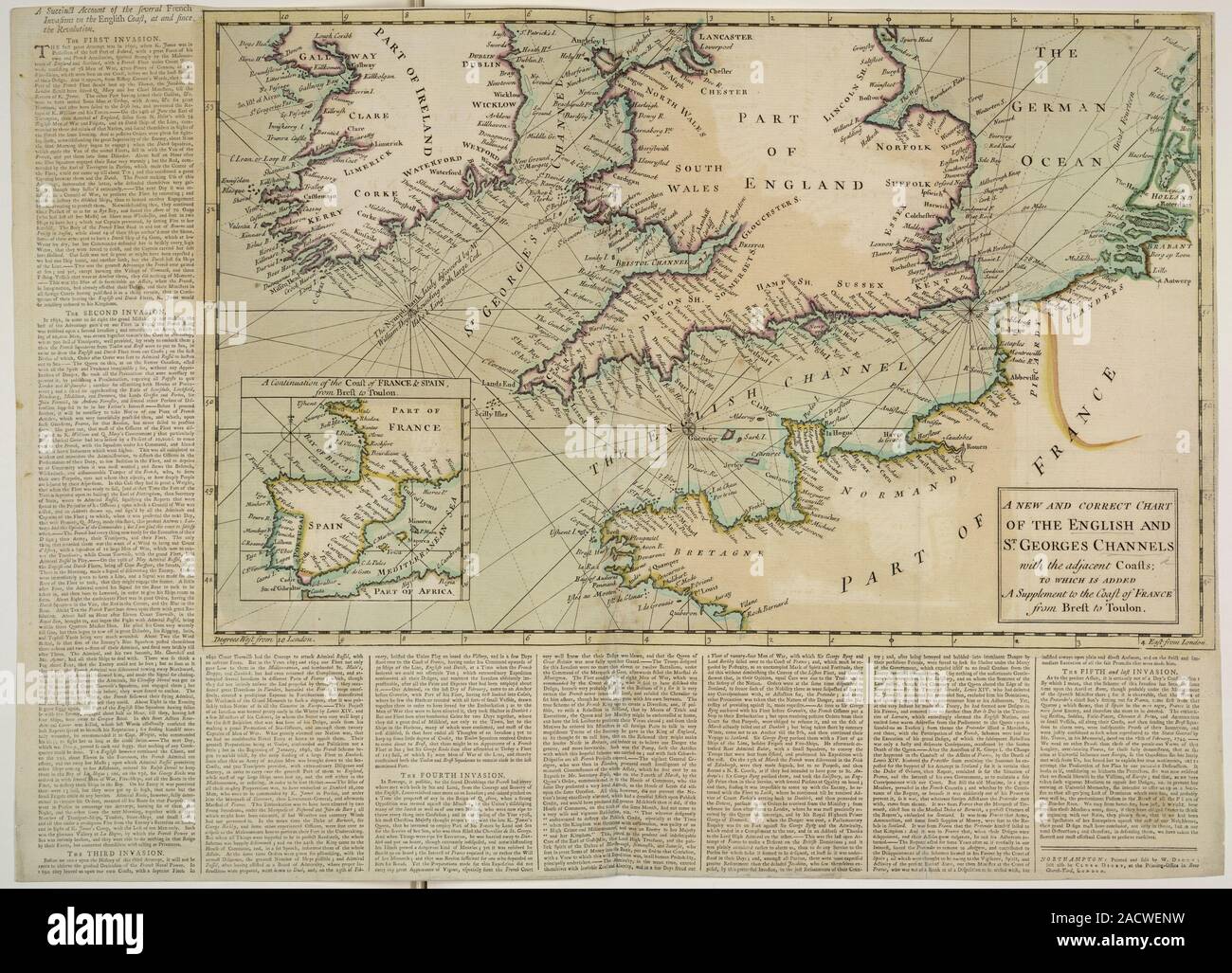 English and St.George's channels, A chart of the English and St George ...
