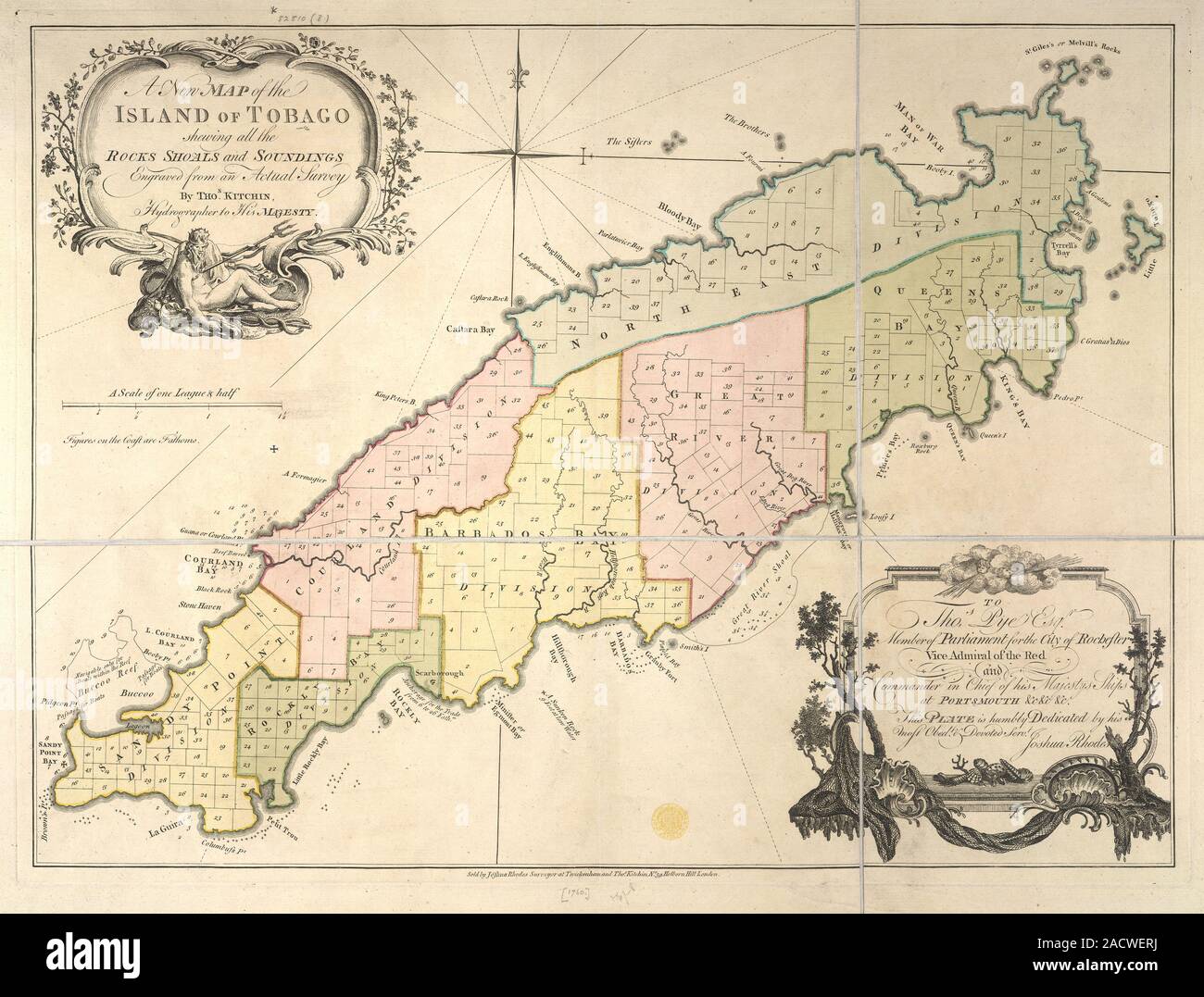 A map of Tobago Stock Photo - Alamy