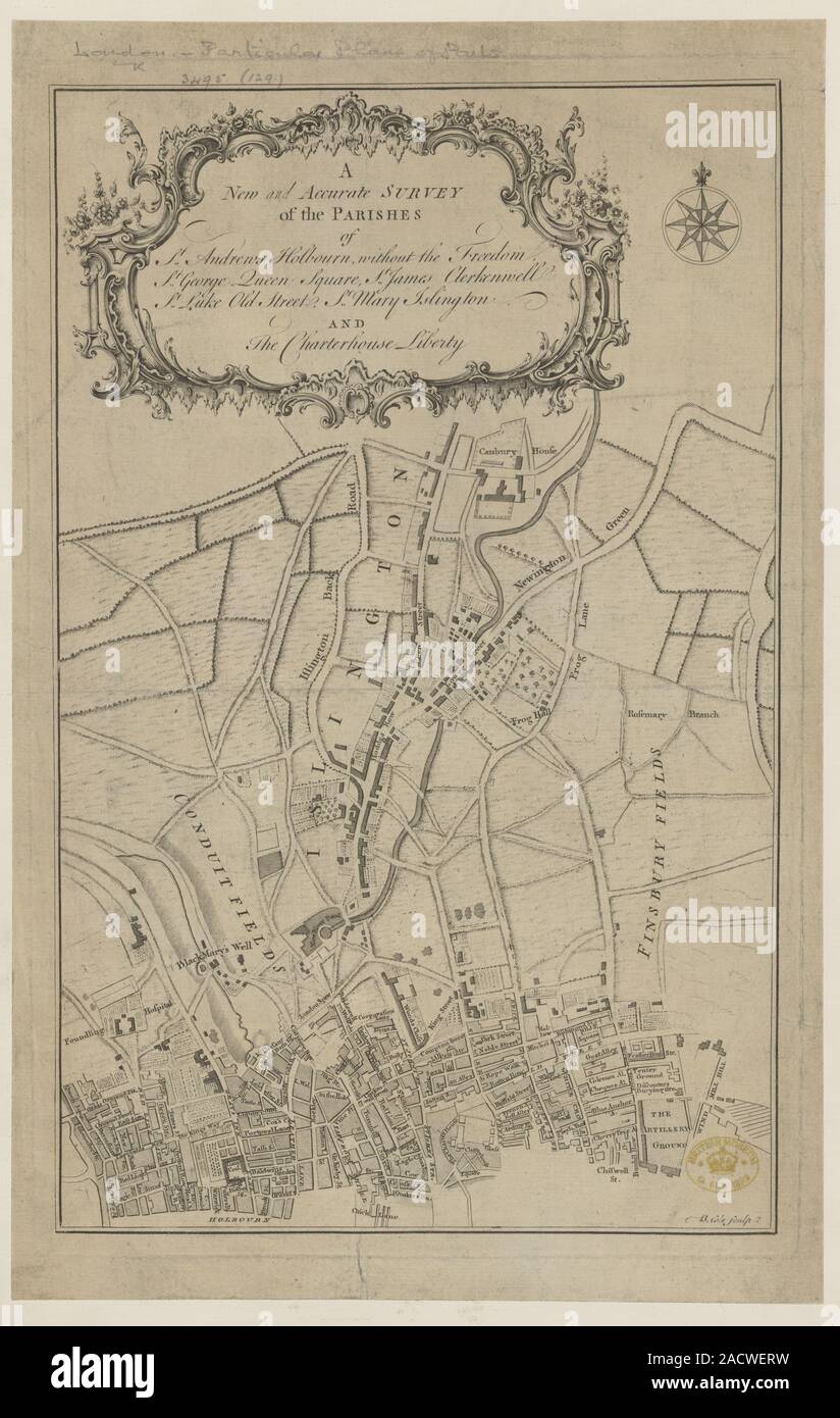 A map of the Parishes of London Stock Photo - Alamy