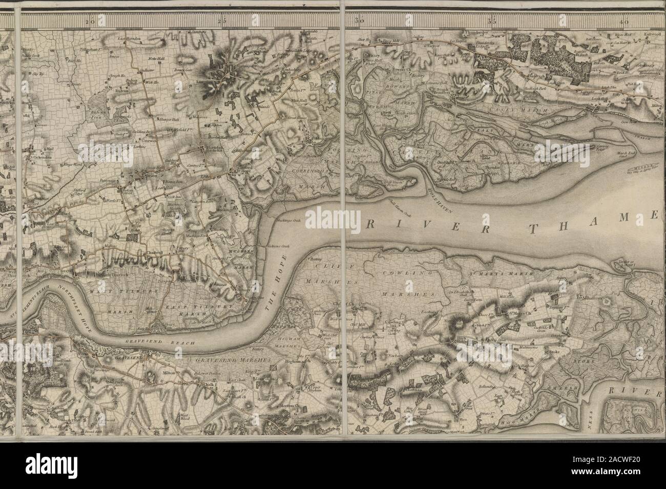 South-east England, Map of south-east England. Image taken from General ...