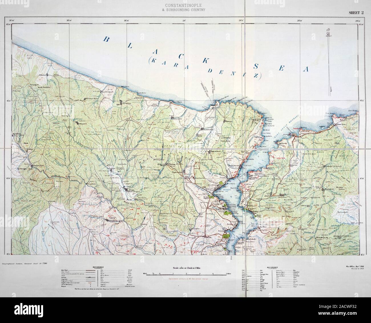 A map of Black Sea Stock Photo - Alamy