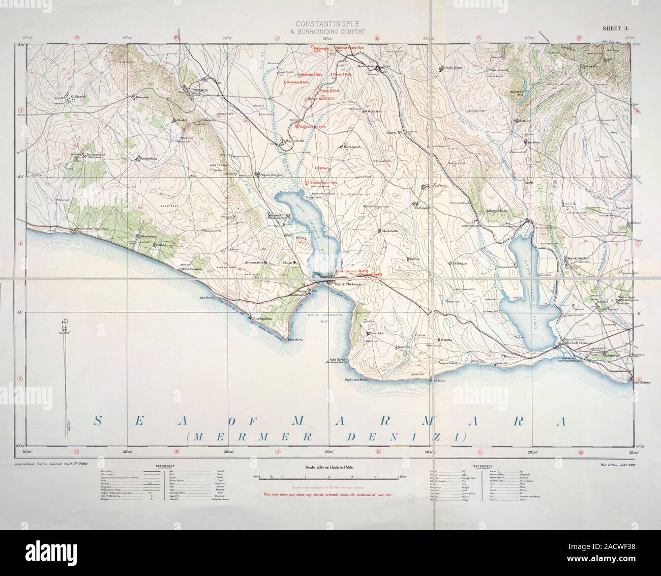 A map of Sea of Marmara Stock Photo - Alamy
