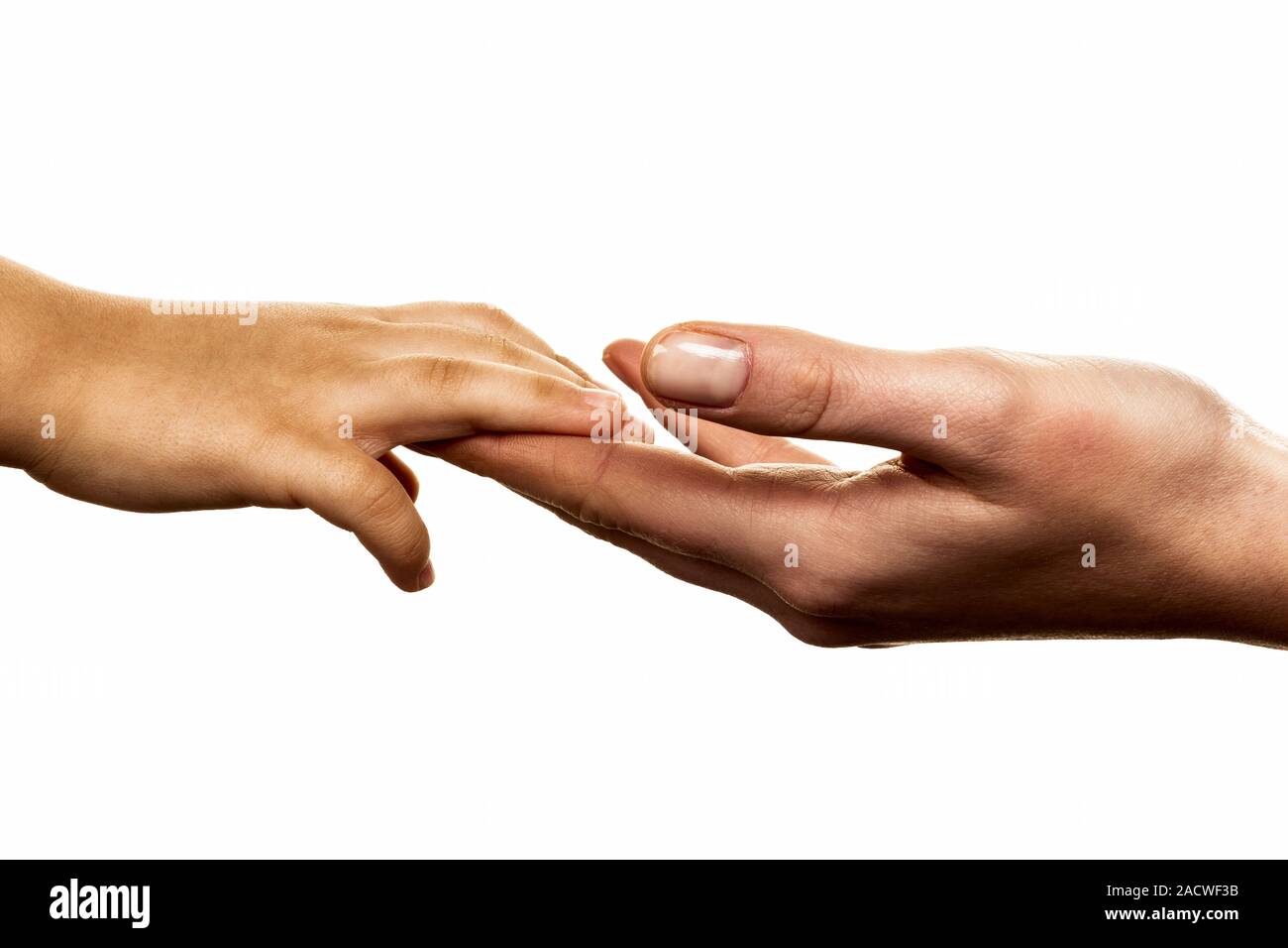 Small and big hand Stock Photo - Alamy