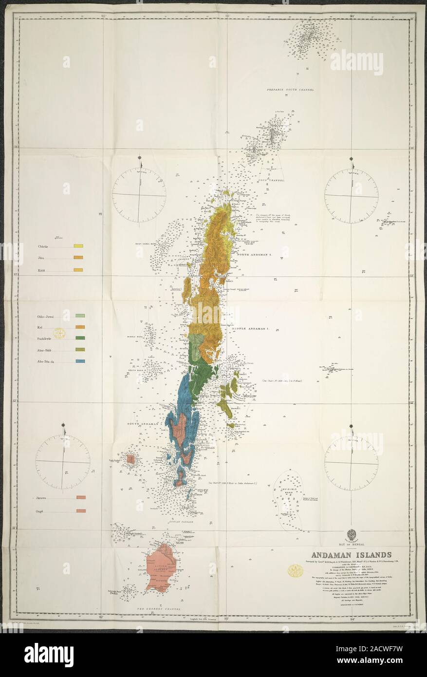 Andaman Islands, Map of the Andaman Islands. Image taken from A History ...