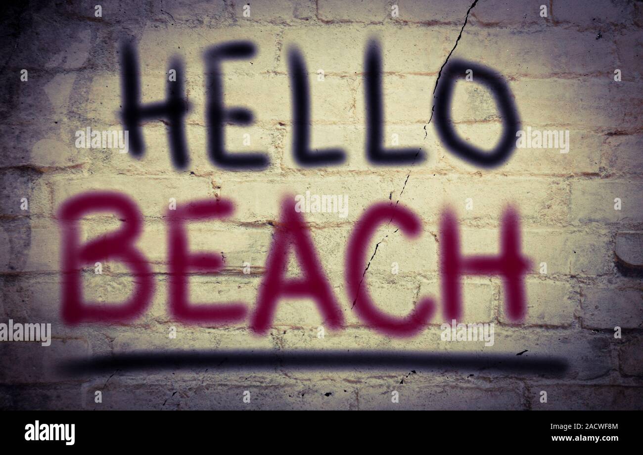Hello Beach Concept Stock Photo - Alamy