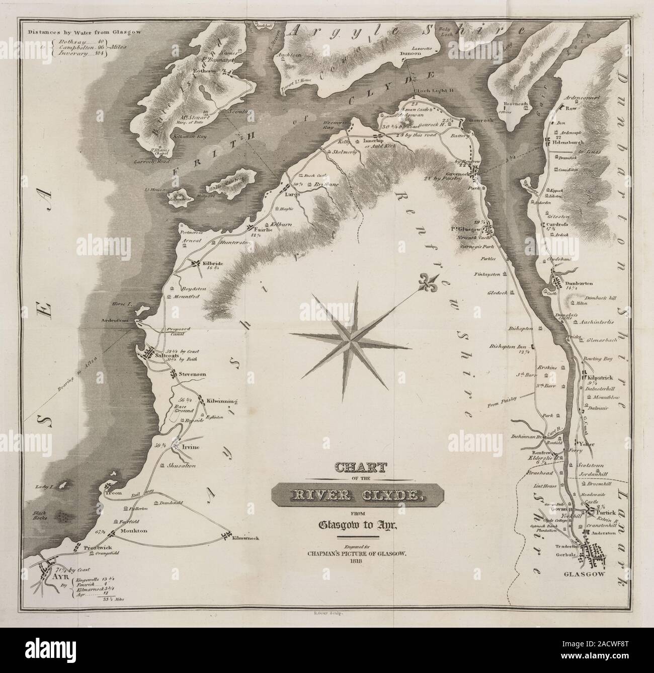 Chart of the River Clyde from Glasgow to Ayr. Image taken from The ...