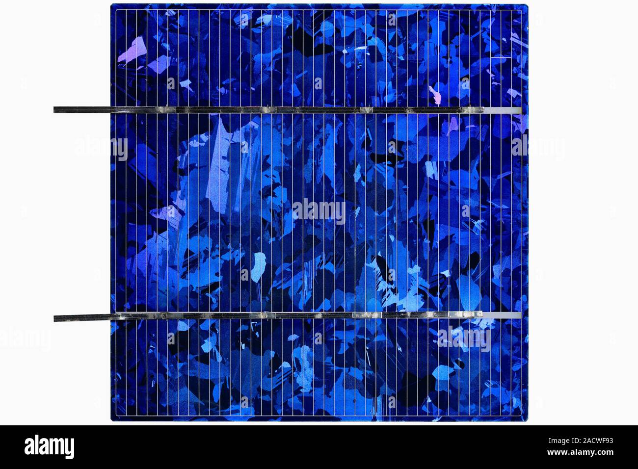 Polycrystalline silicon solar cell, close-up. This photovoltaic cell ...
