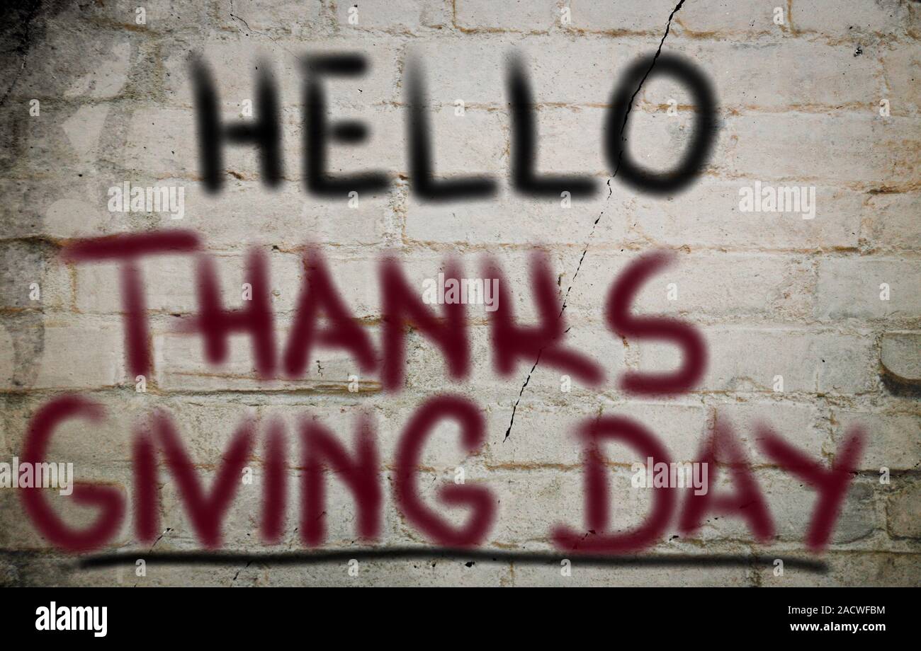 Hello Thanksgiving Day Concept Stock Photo - Alamy