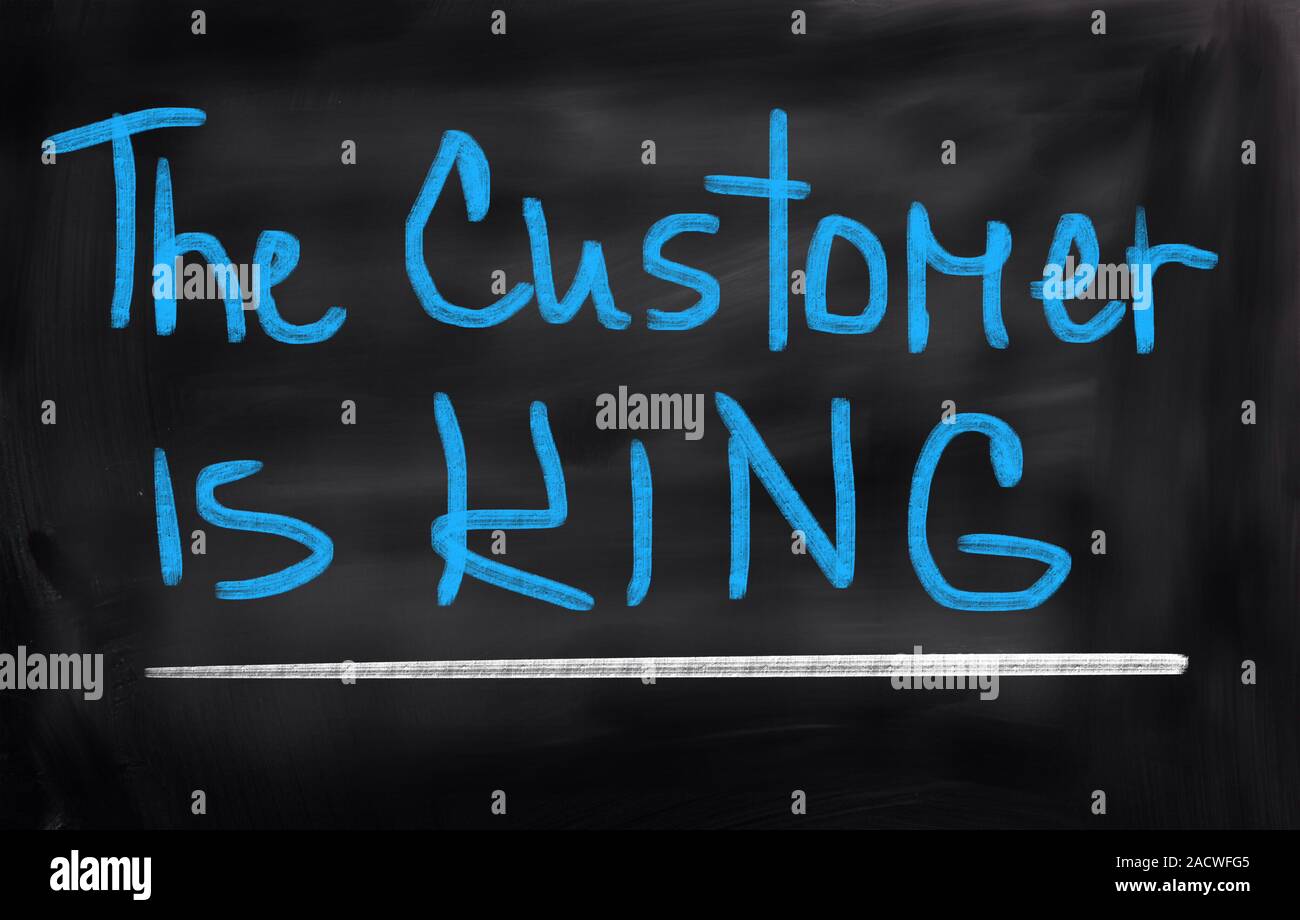 The Customer Is King Concept Stock Photo - Alamy