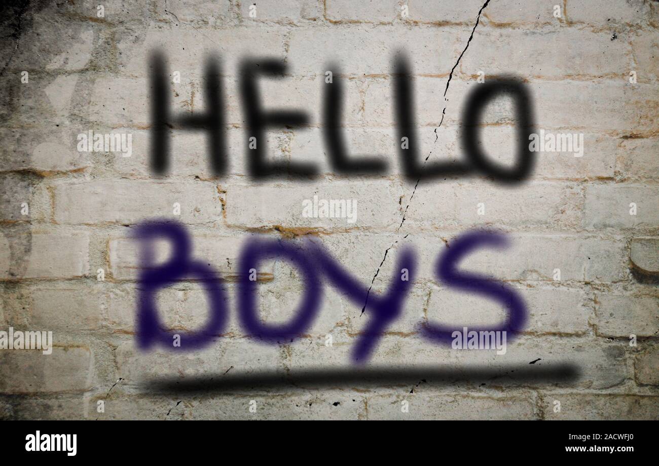 Hello Boys Concept Stock Photo - Alamy