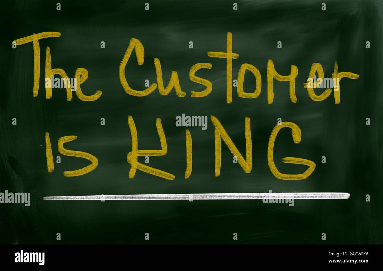 The Customer Is King Concept Stock Photo - Alamy