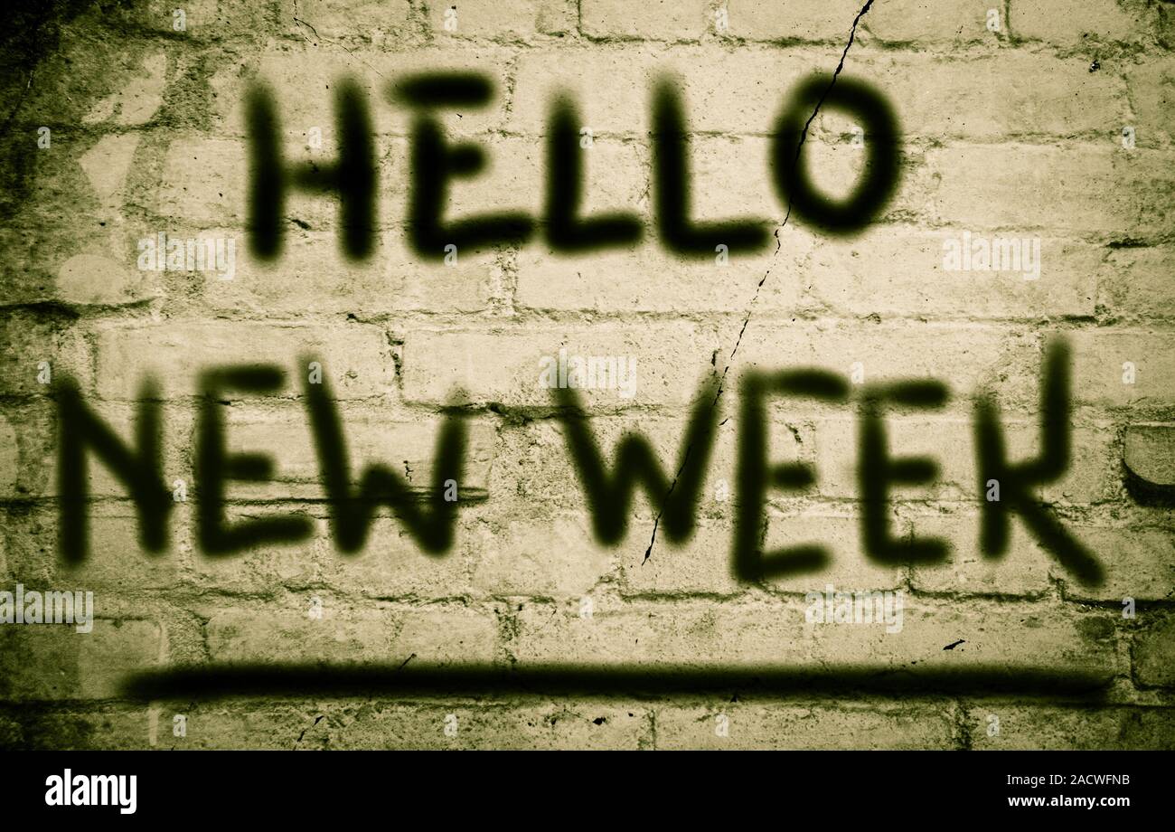 Hello New Week Concept Stock Photo - Alamy