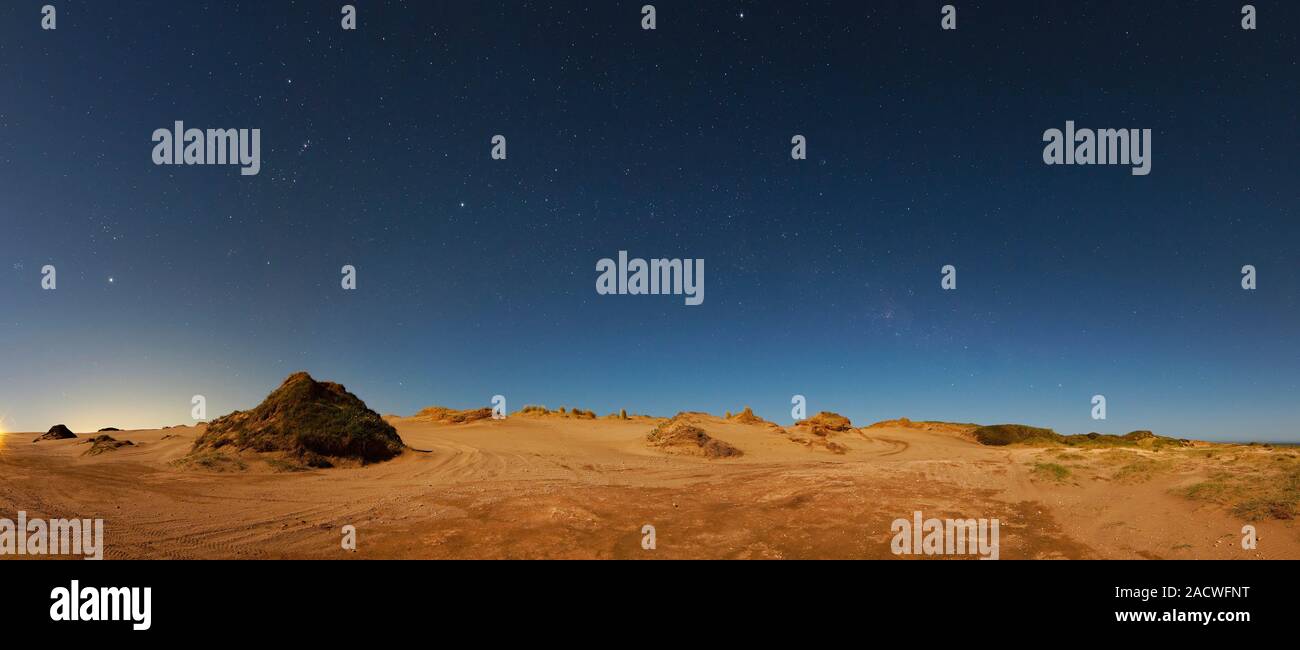 Orion constellation, Full Moon nightscape. The stars of the ...