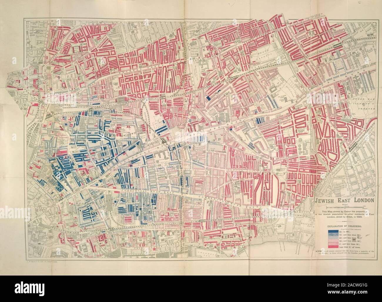 Jewish East London, A map of the East End of London, covering ...
