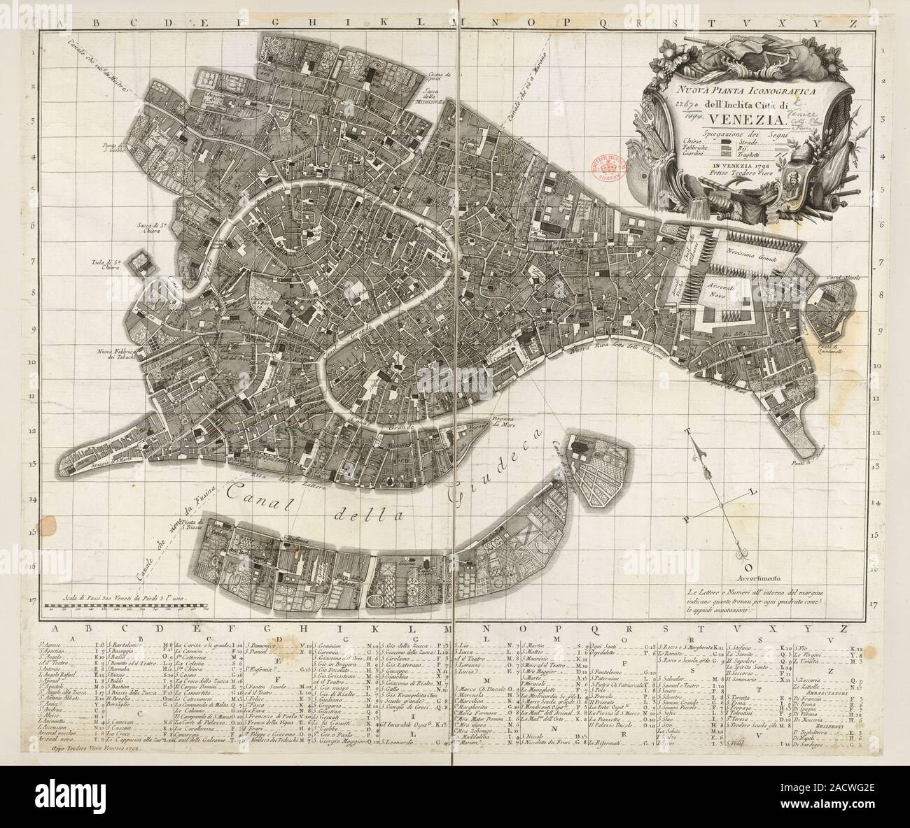 Venice, A Plan of the City of Venice. Image taken from A Plan of the ...