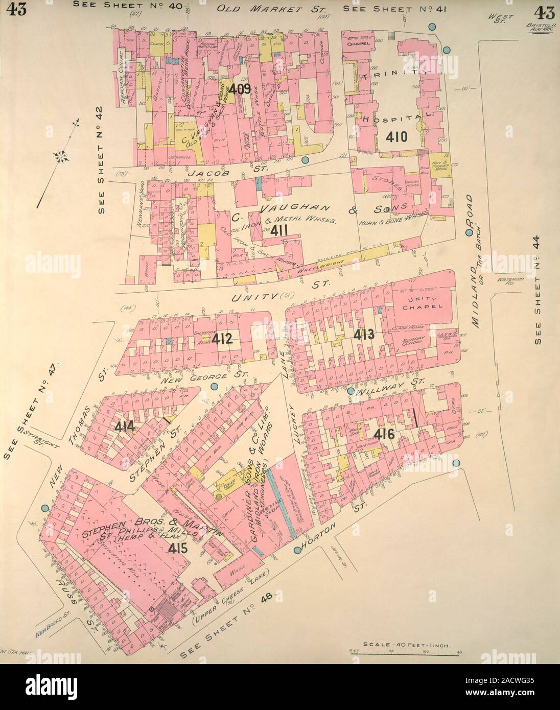 Plan of Bristol Stock Photo - Alamy