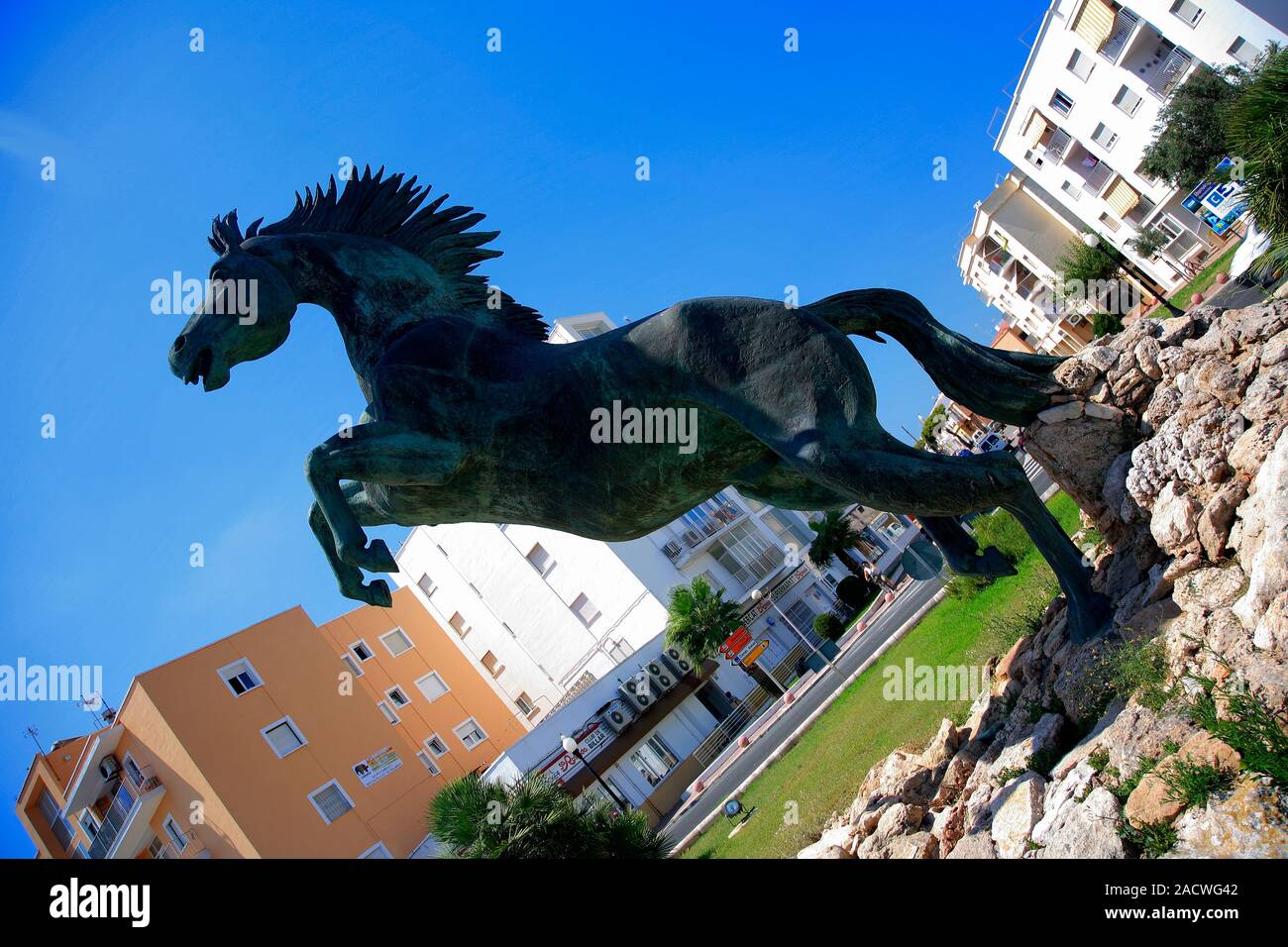 Statue of horse roundabout in ciutadella hi-res stock photography and ...