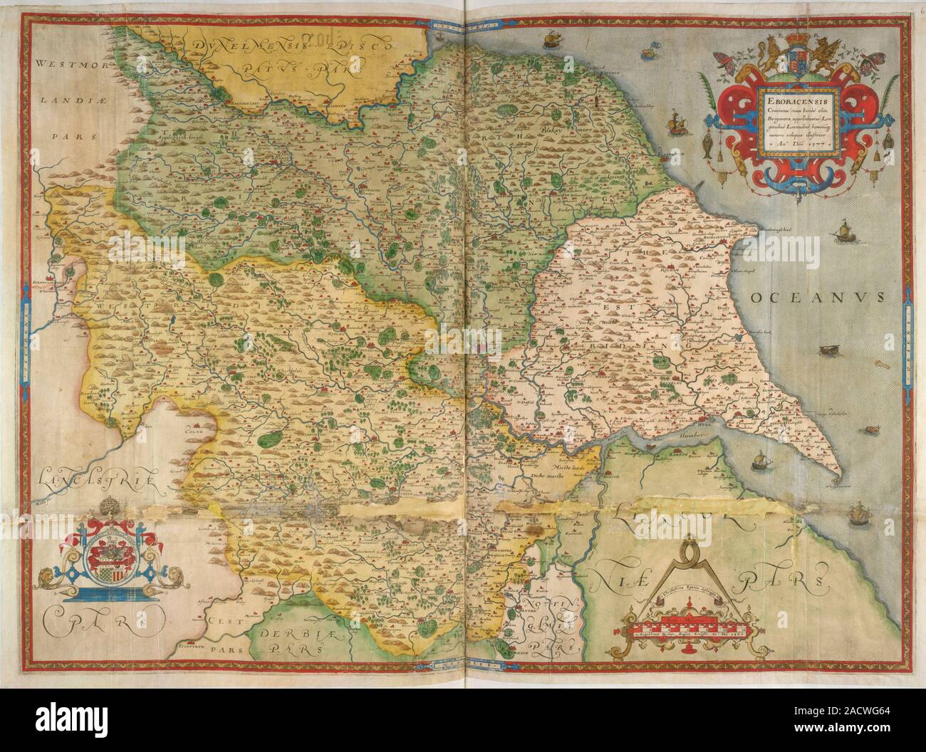 Map of Yorkshire Stock Photo - Alamy