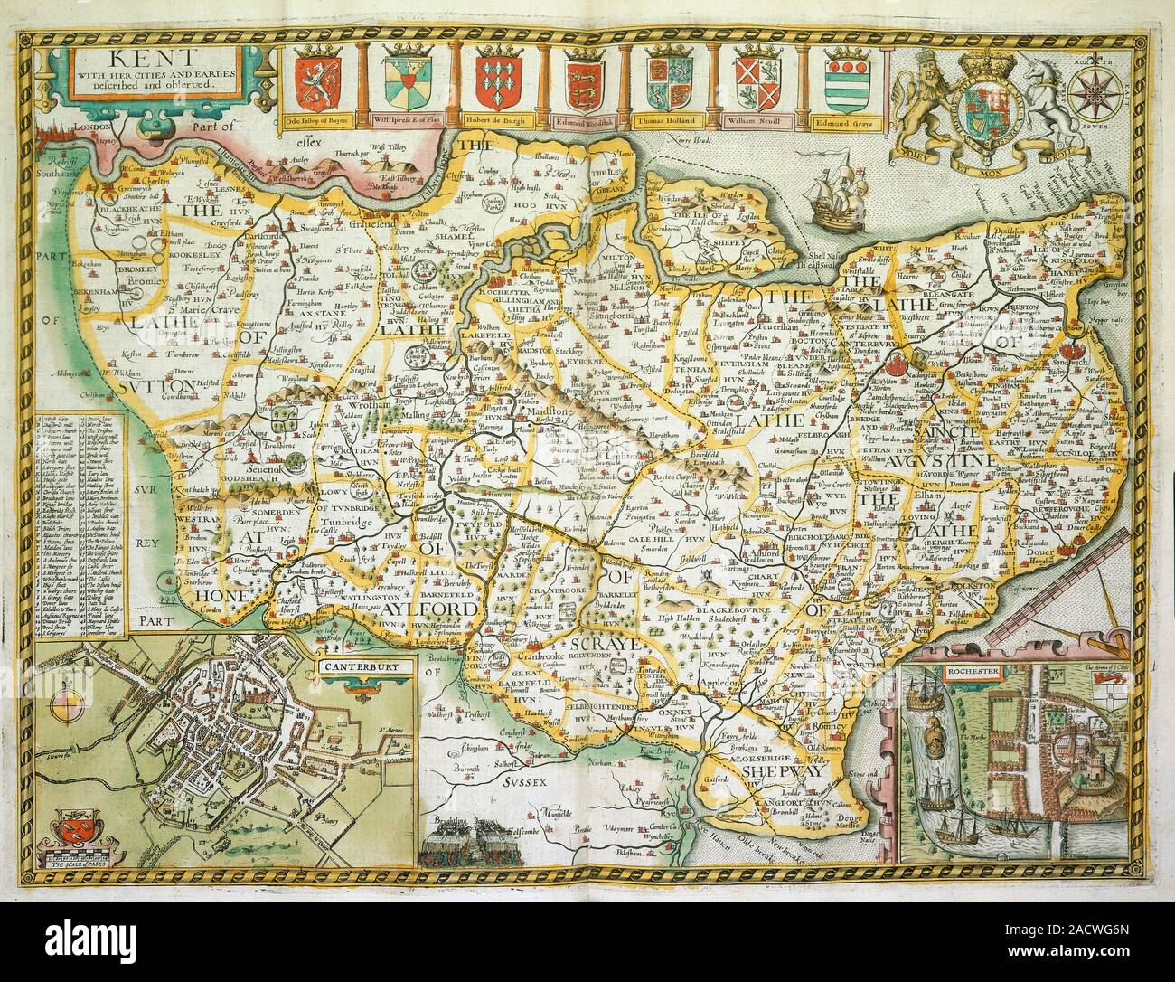 Kent as part a collection of a maps showing the British Empire Stock ...