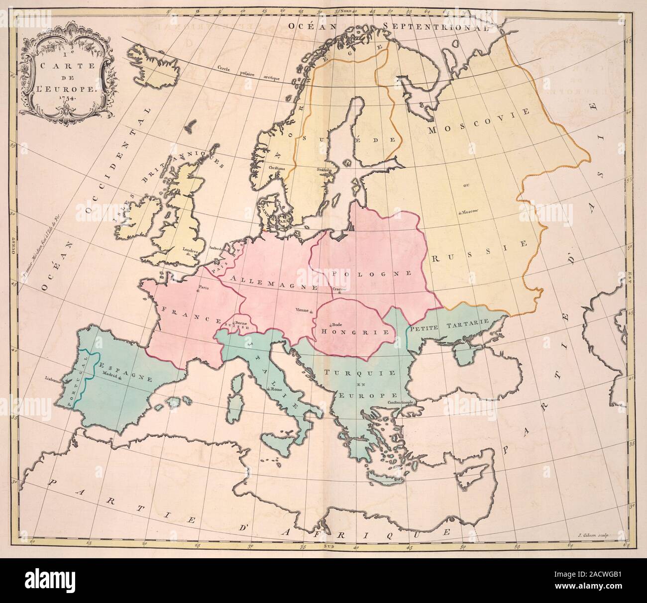 Map of Europe Stock Photo - Alamy