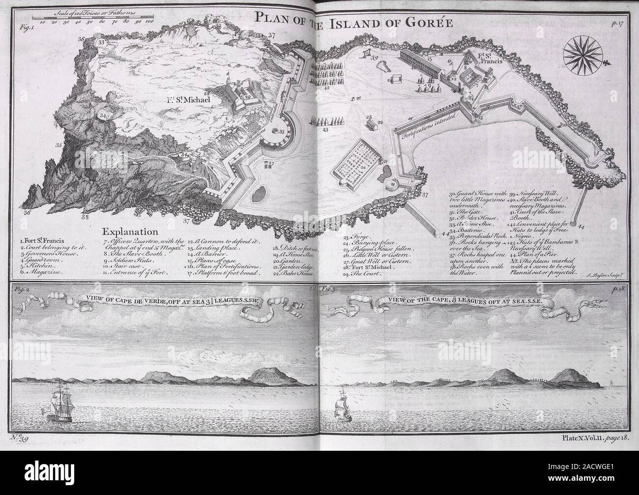 A Plan of the island of Goree Stock Photo - Alamy