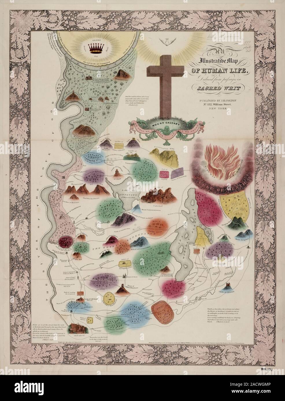 The Map of Human Life with passages in Sacred Writ. An allegorical ...