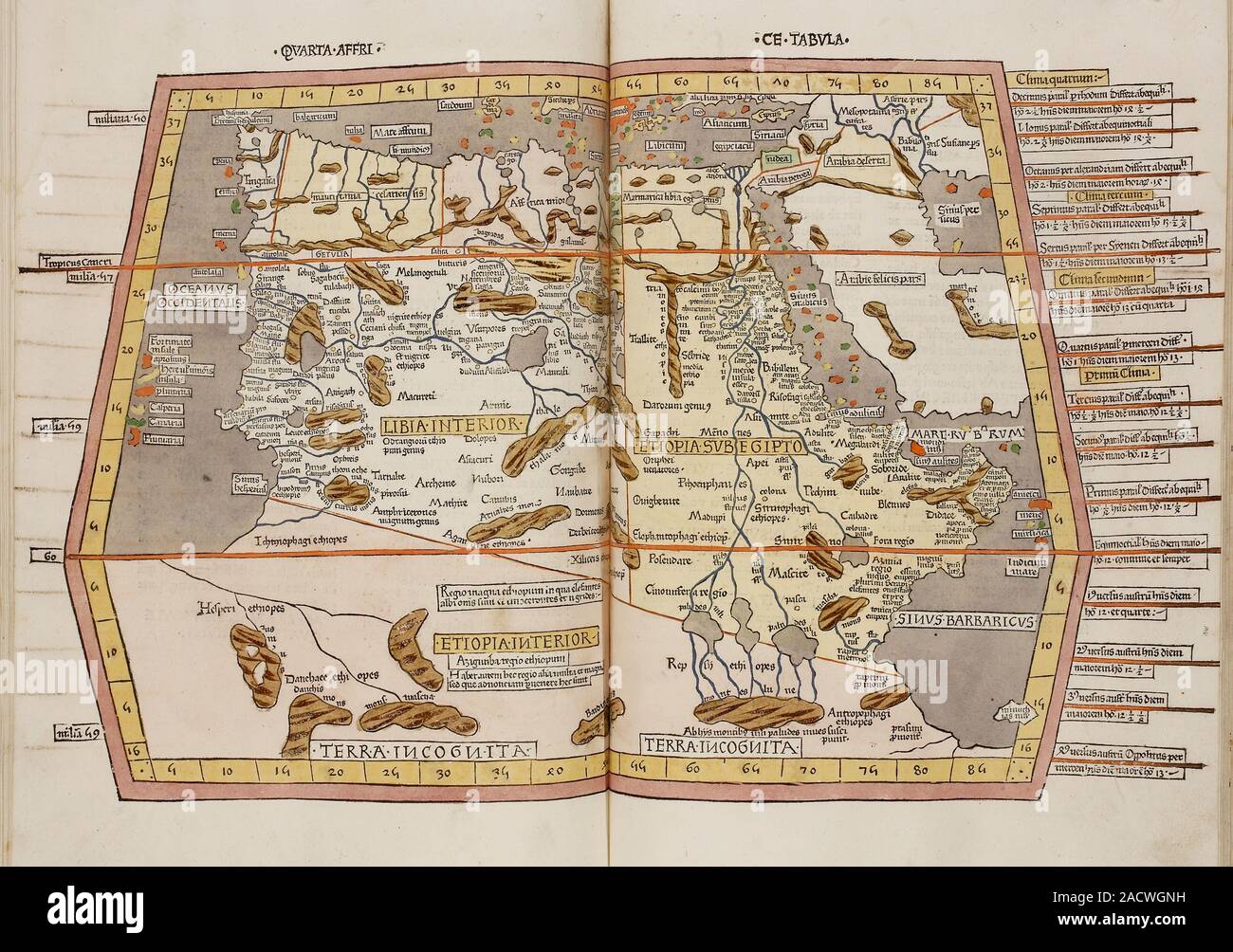 Map of the Ancient World. A map of Northern Africa, Ethiopia and Egypt ...