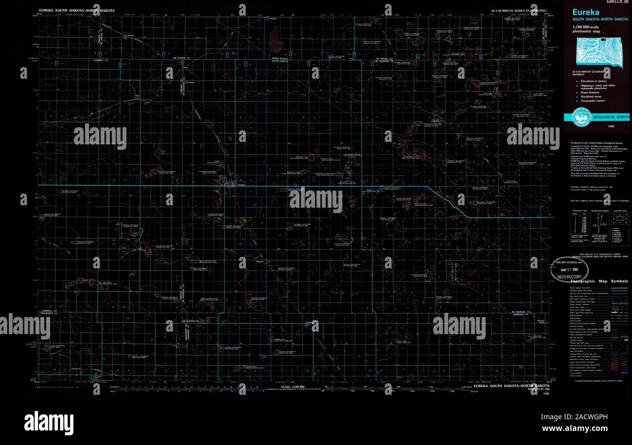 Eureka south dakota map hi-res stock photography and images - Alamy