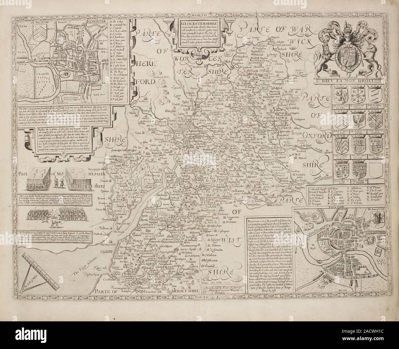 A map of the river Thames and the counties on the banks of the river ...