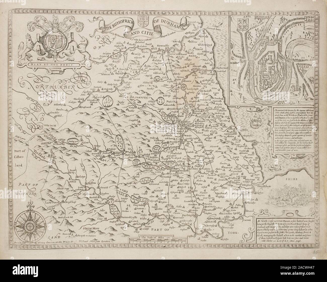 A Map of Durham, H. Overton, 1714. A collection of 37 Maps of the ...