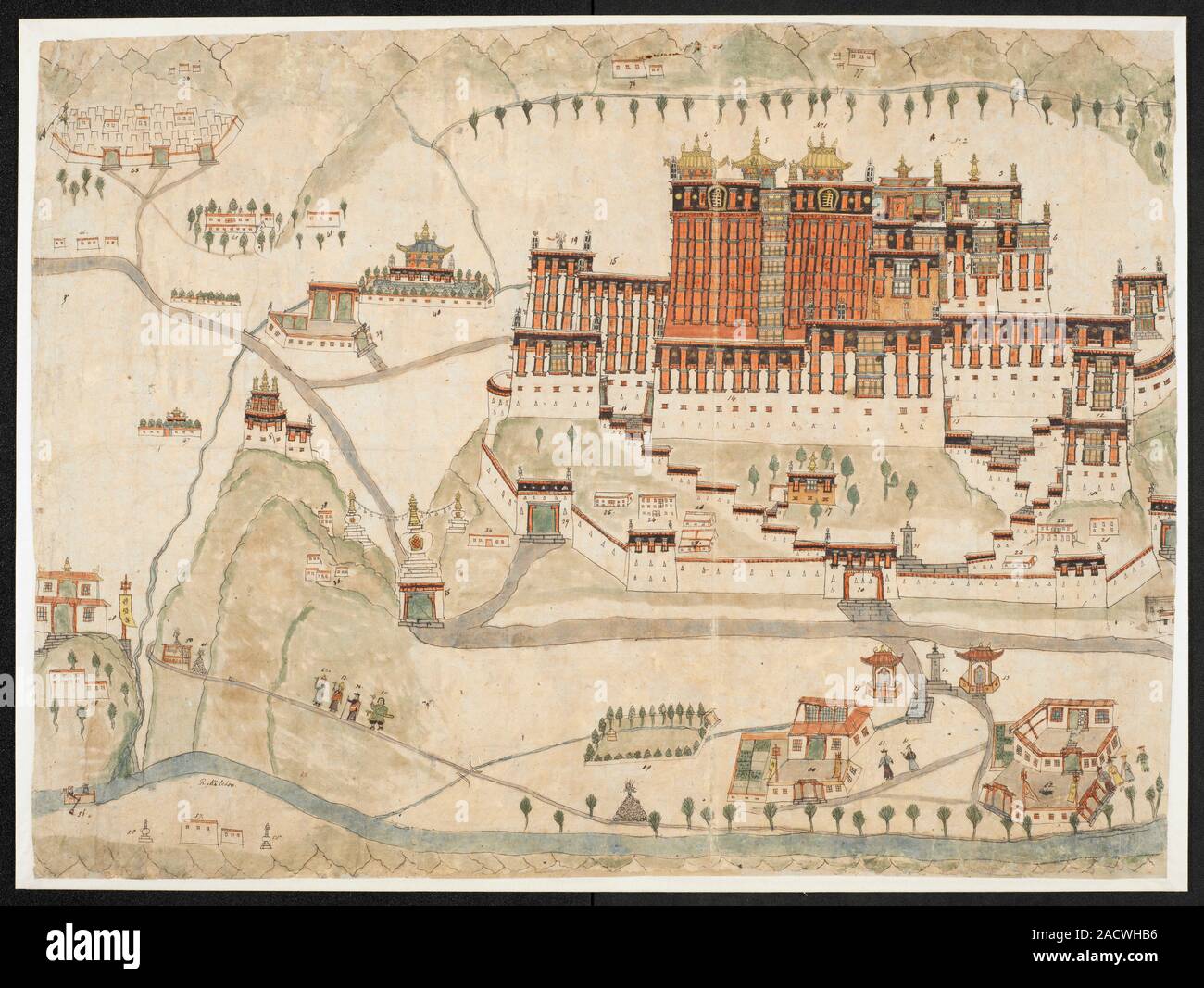 Lhasa: the Potala and Jo-Khan, Lhasa: the Potala and Jo-Khan. From a ...