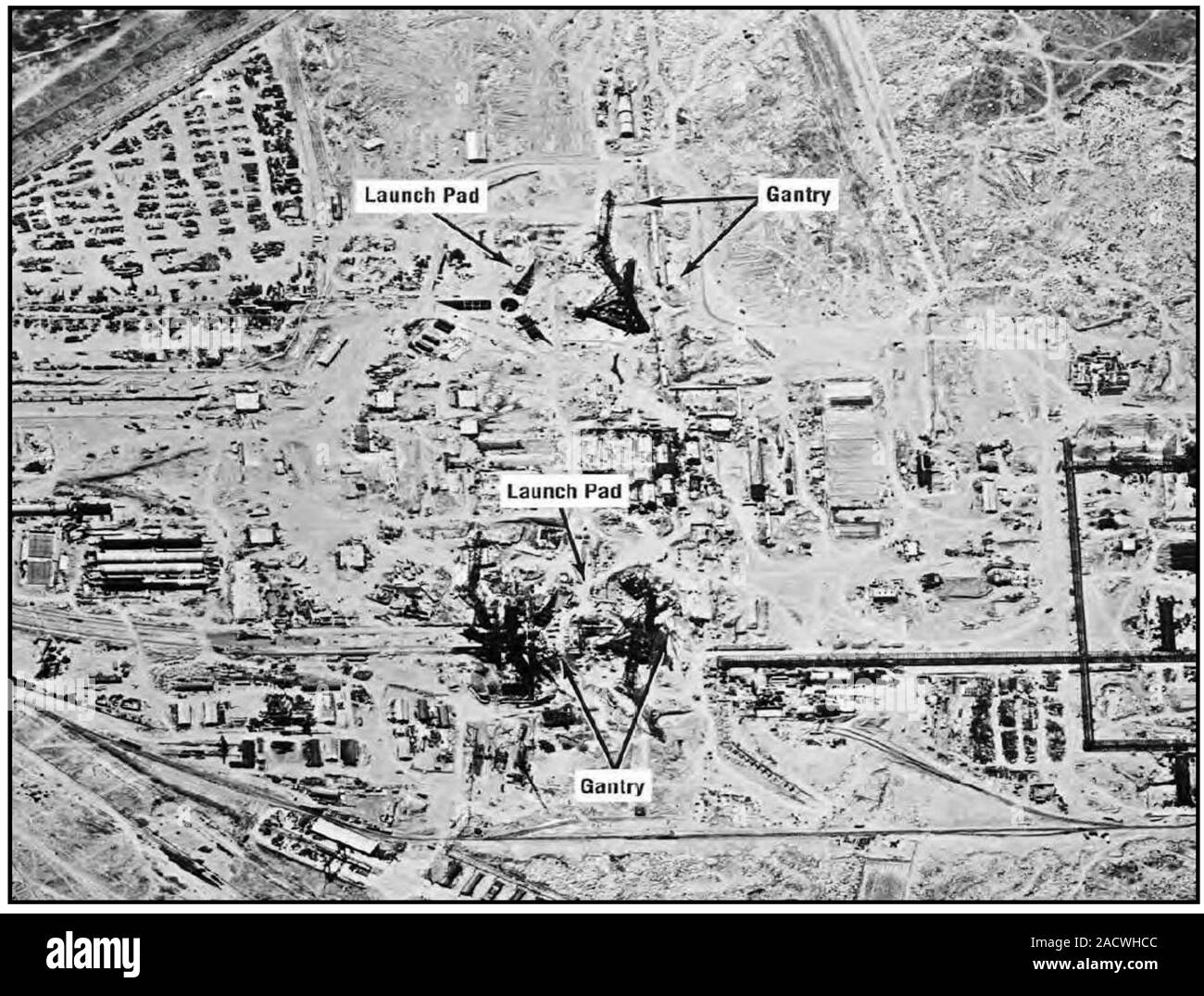 USSR missile test range. Hexagon satellite image of the Tyuratam ...