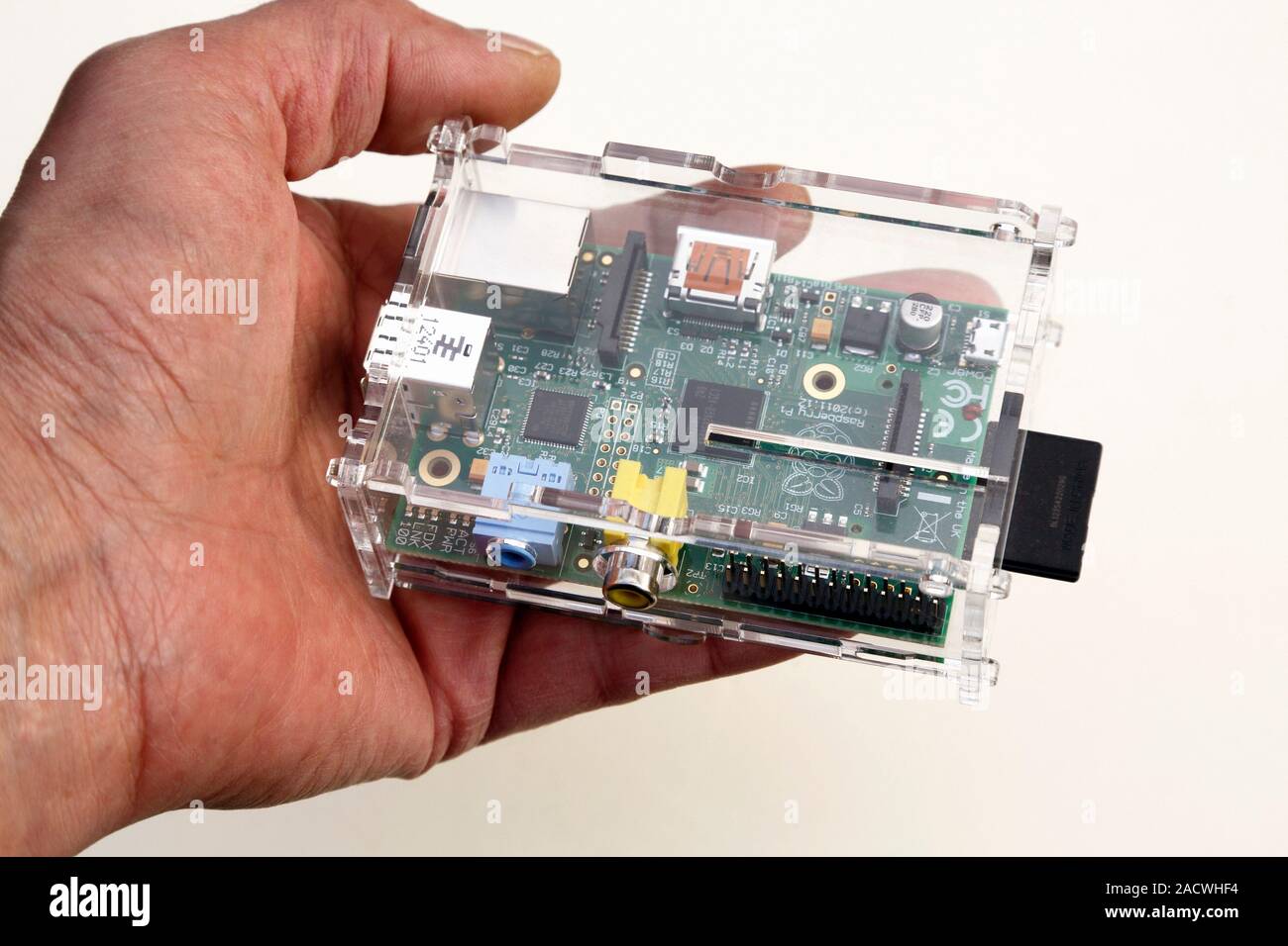 Raspberry Pi micro-computer. This inexpensive credit-card sized ...