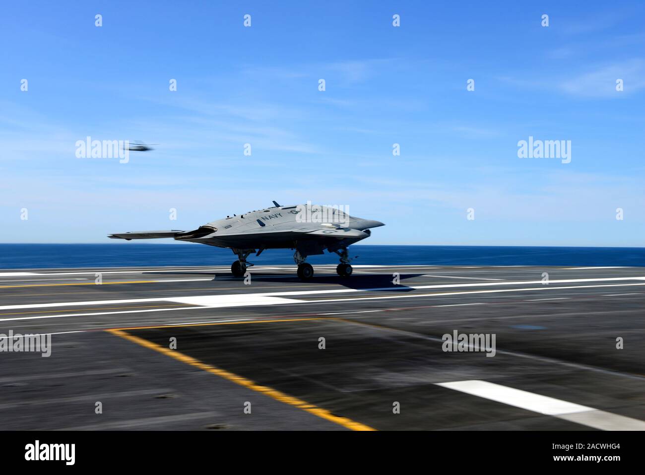 Unmanned combat air vehicle. An X-47B unmanned combat air system ...