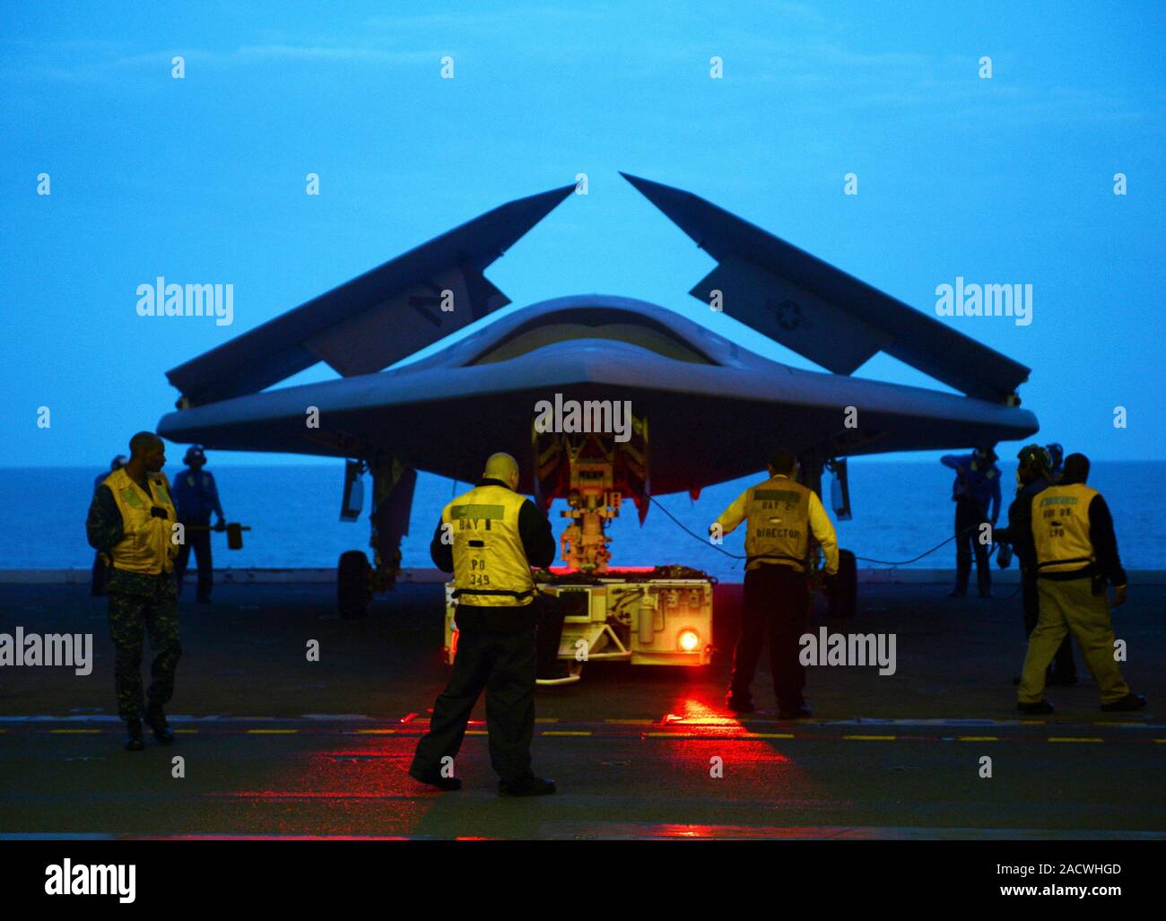 Unmanned combat air vehicle. An X-47B unmanned combat air system ...