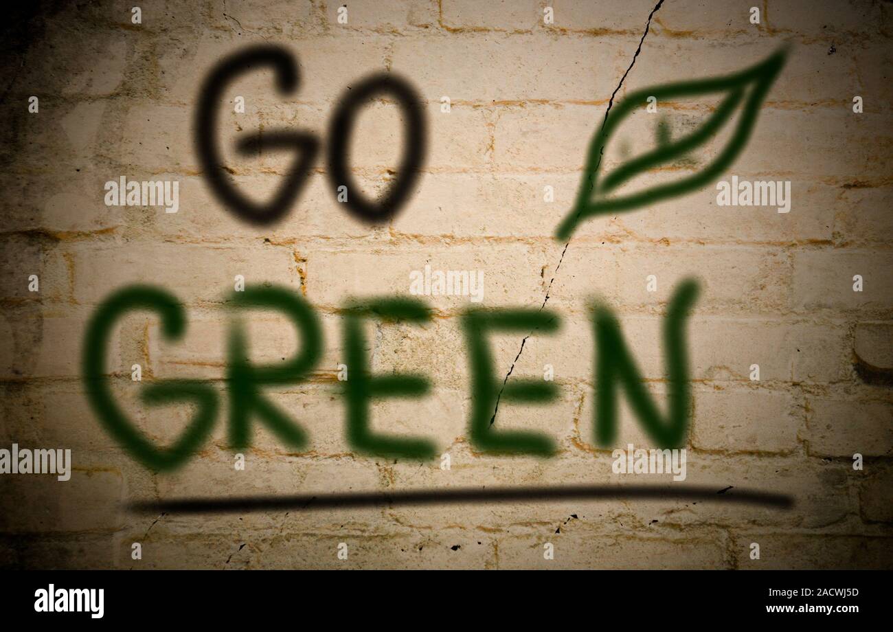 Go Green Concept Stock Photo - Alamy