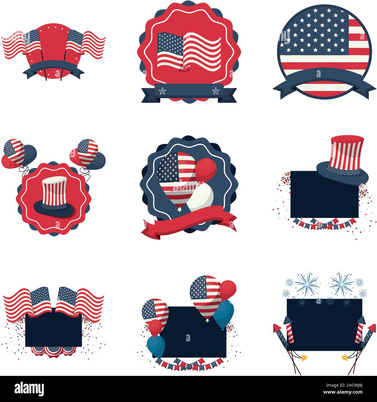 American flags bundle hi-res stock photography and images - Alamy