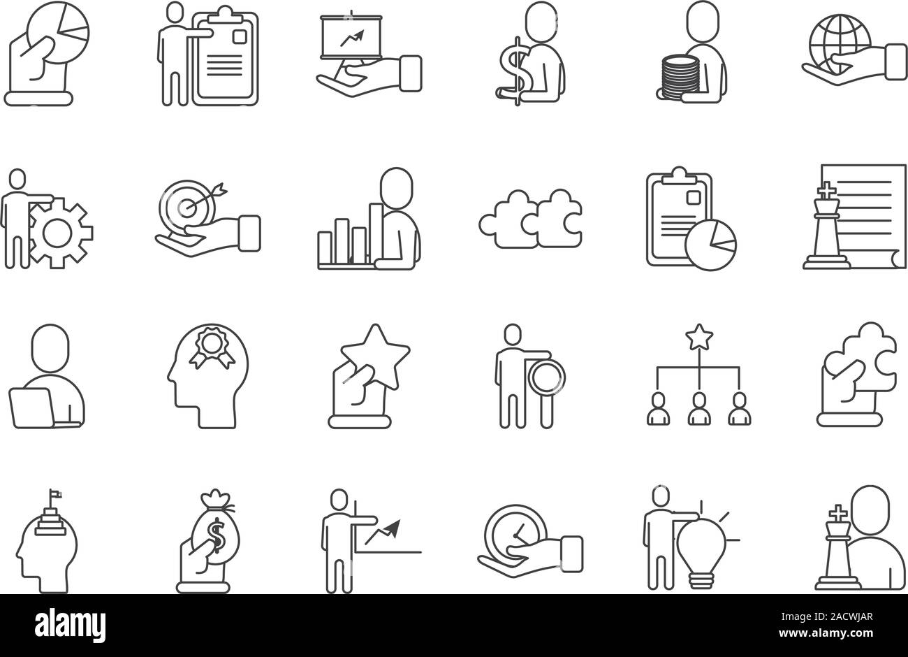 bundle of business success icons Stock Vector Image & Art - Alamy