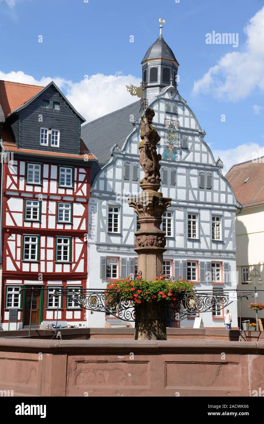 Market place and town hall in Butzbach Stock Photo - Alamy