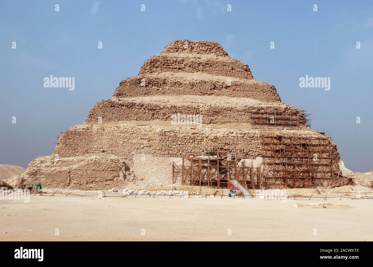 Pyramid of Djoser, Egypt. This step pyramid was built during the 27th ...