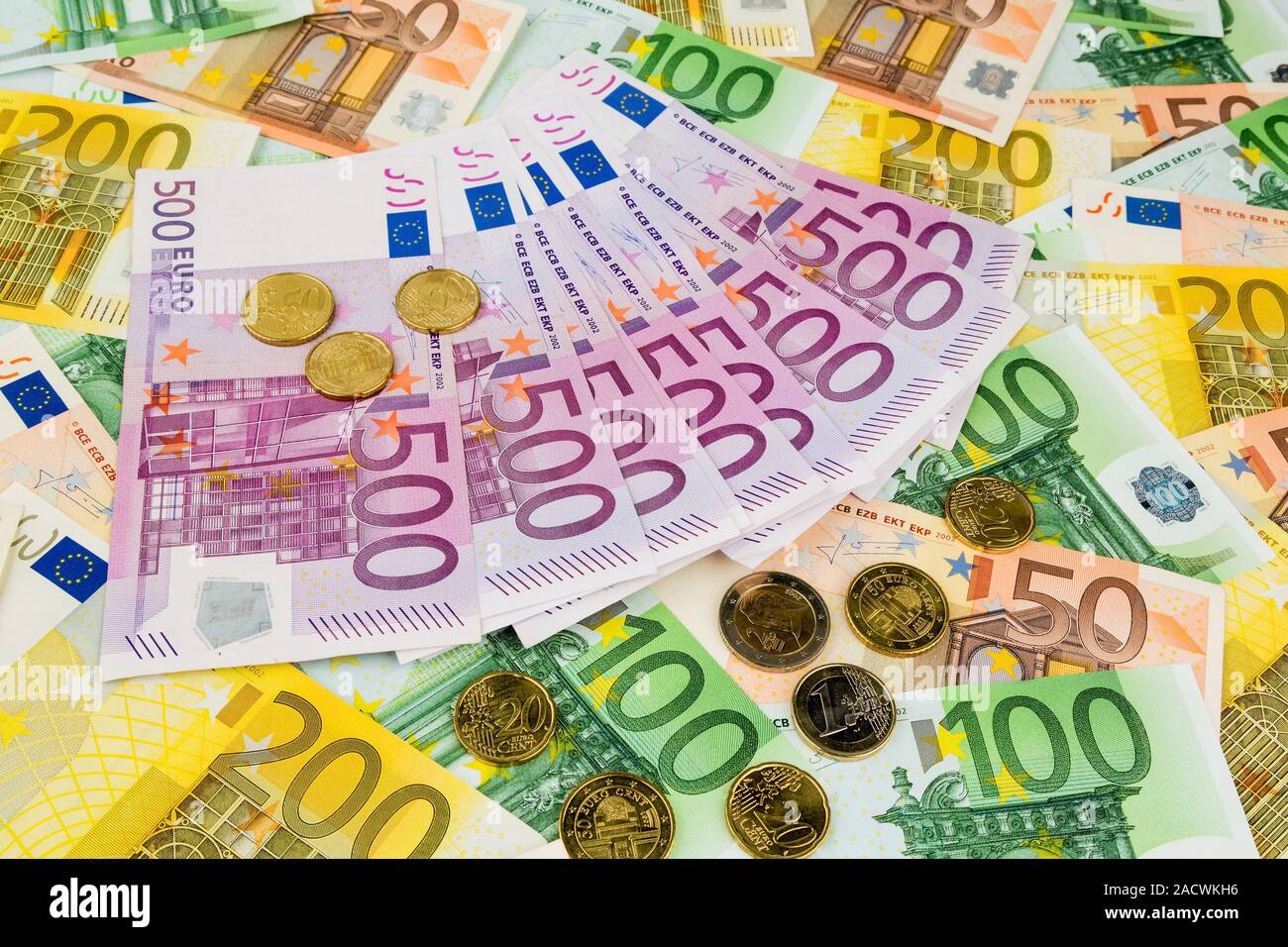 Many different Euro banknotes Stock Photo - Alamy