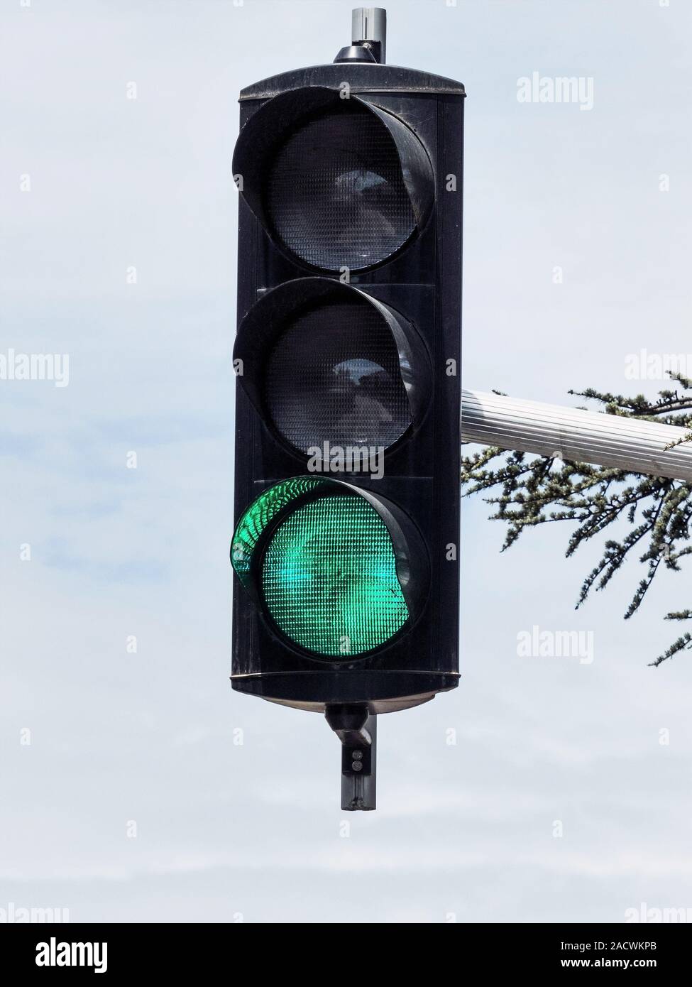 Traffic light with green light Stock Photo - Alamy
