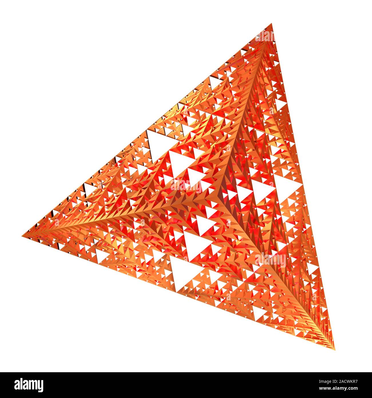 Fractal pyramid made from a Sierpinski triangle (or gasket), developed ...