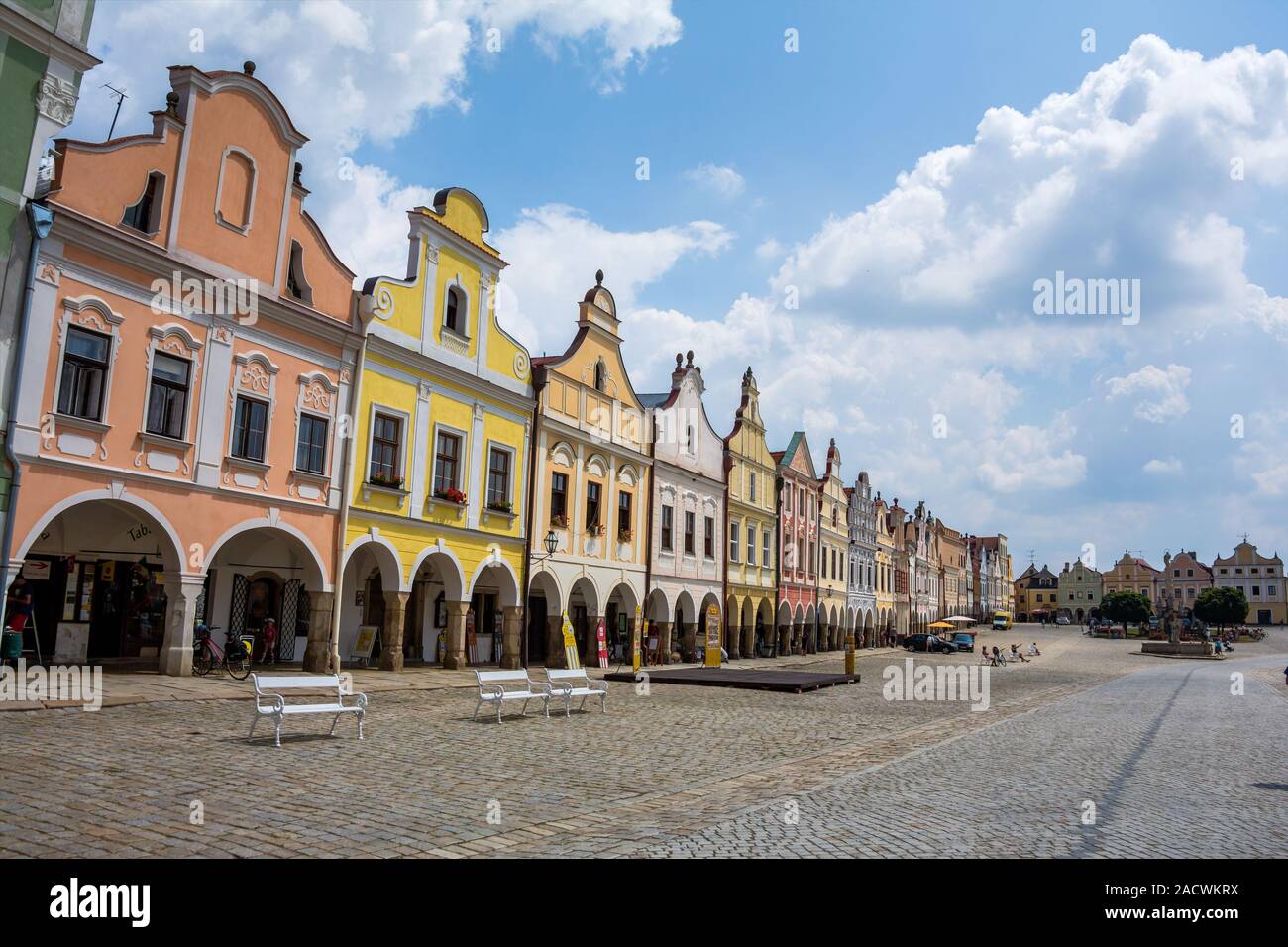 Czech Republic, Telc, town square Stock Photo - Alamy