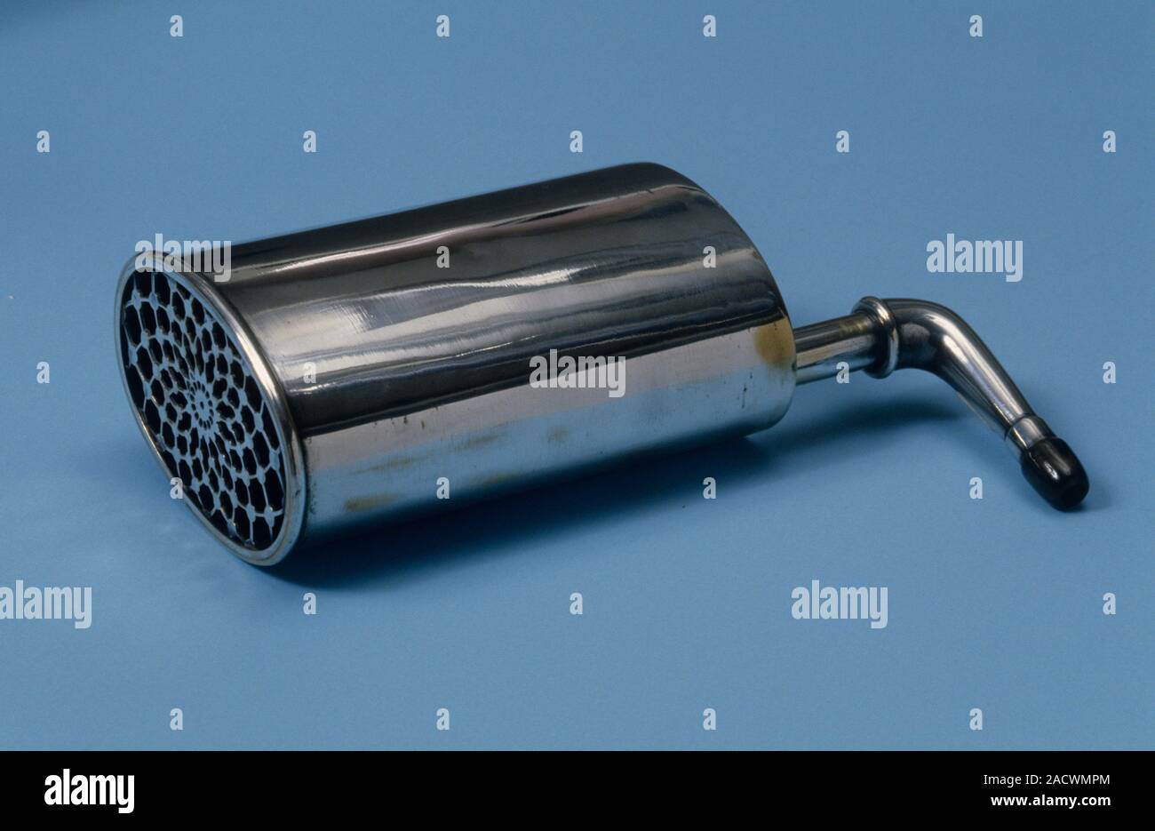 Ear trumpet with grille and extendable ear piece. Ear trumpets were ...