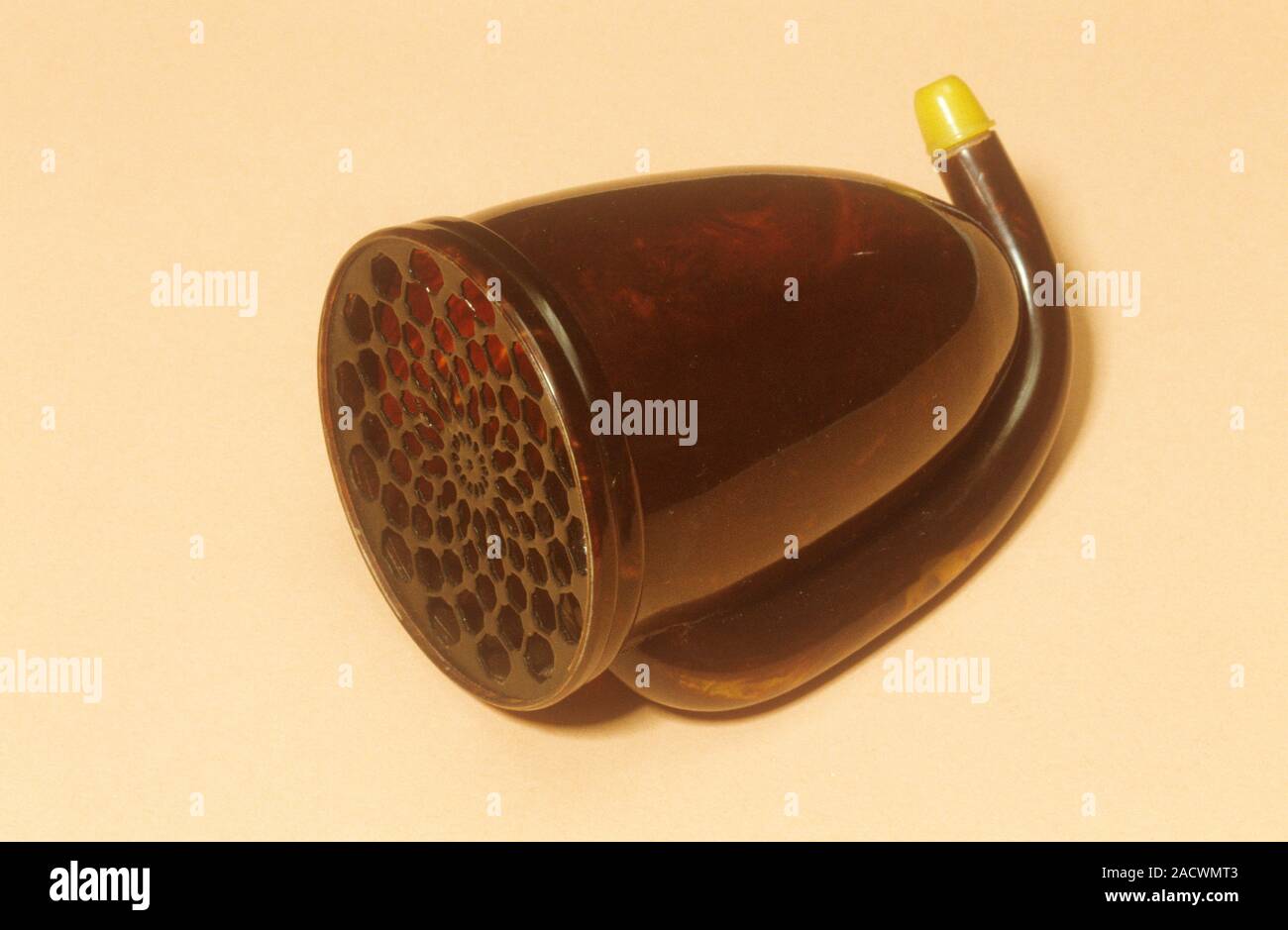 Faux tortoiseshell ear trumpet. Ear trumpets were used to aid those ...