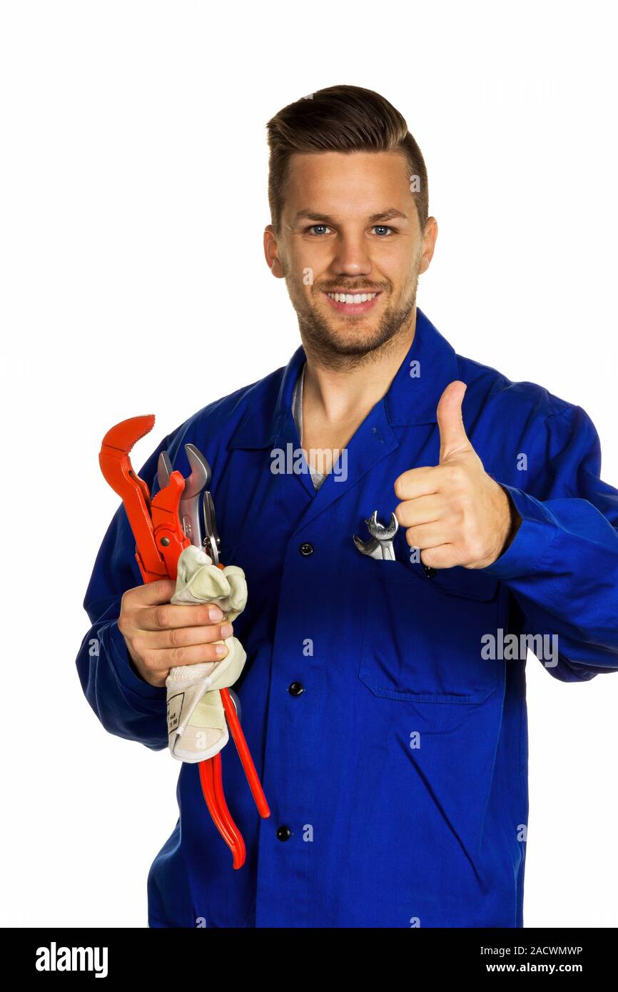 Craftsman with tools Stock Photo - Alamy